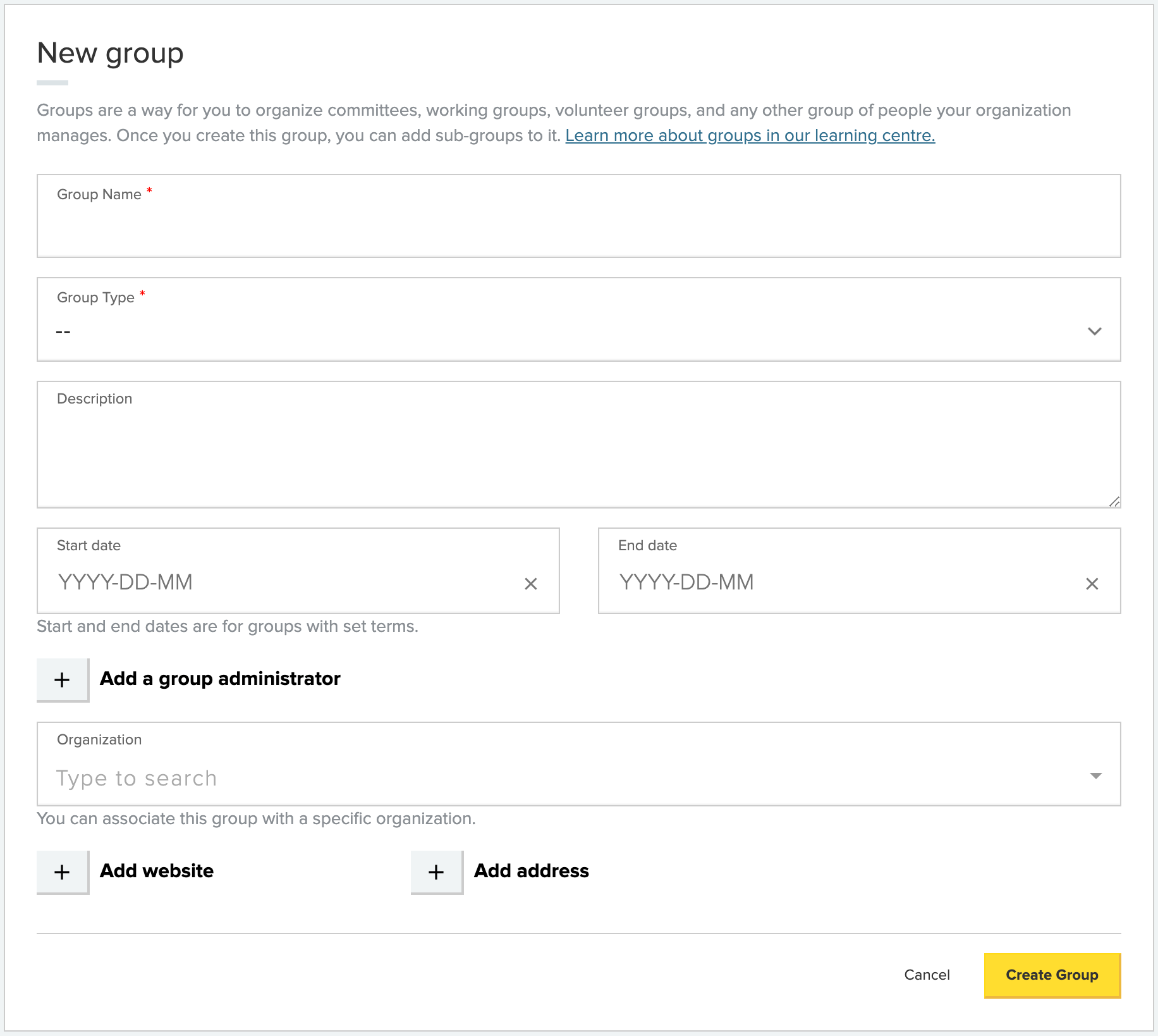 Create and Manage Groups – Wicket Support