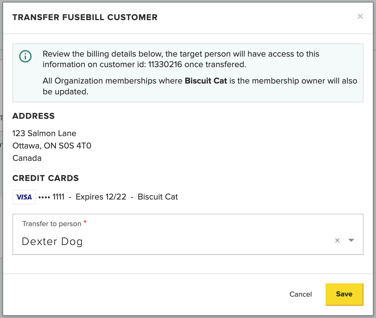 Change Stax Bill Customer/Membership Owner for an Organization ... Change Stax Bill Customer/Membership Owner for an Organization ...